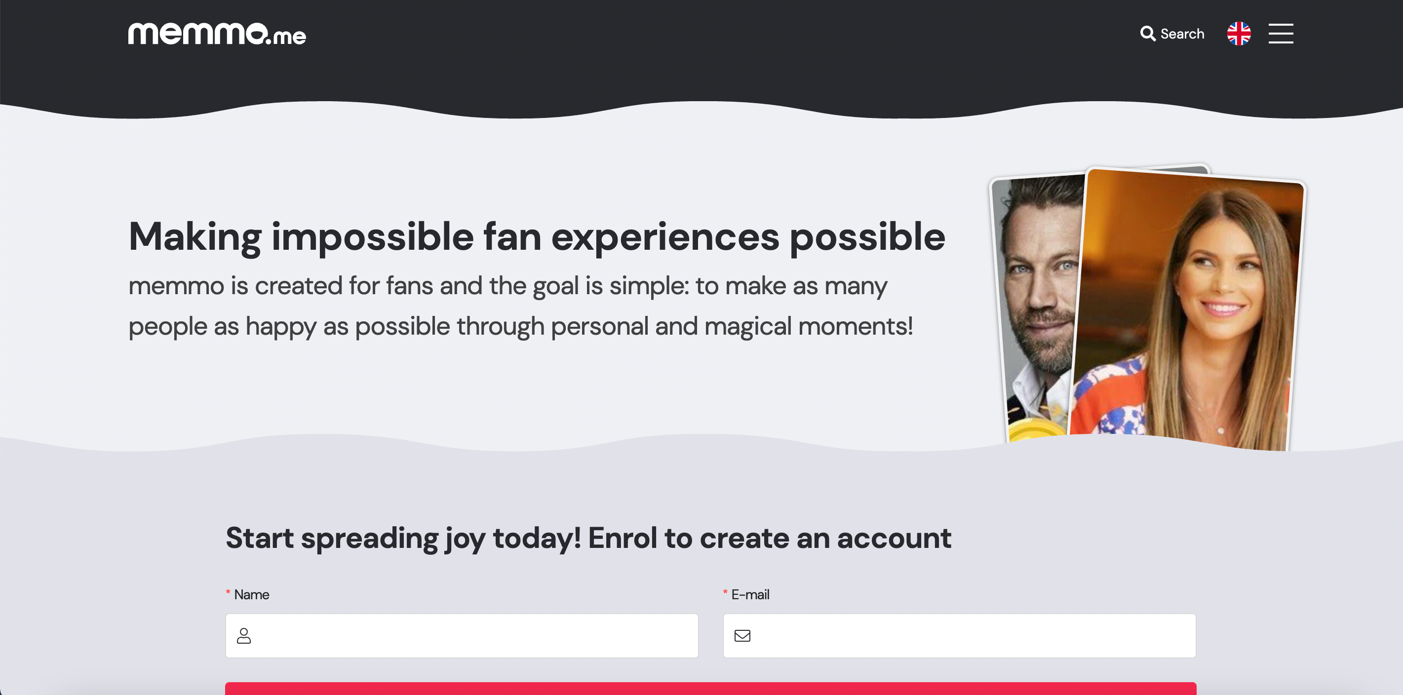 Connect with your fans | Enroll today! | memmo